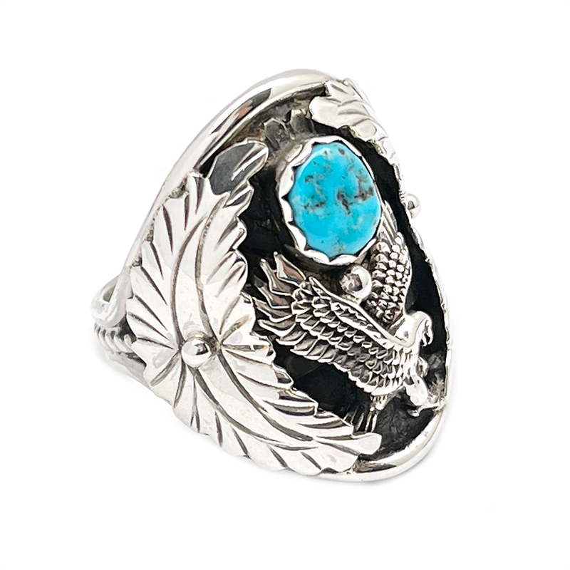 Navajo Indianerschmuck Ring Adler
